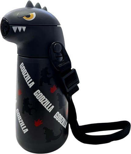 Godzilla Straw Bottle Black Push Lid 370ml Toho New from Japan | eBay