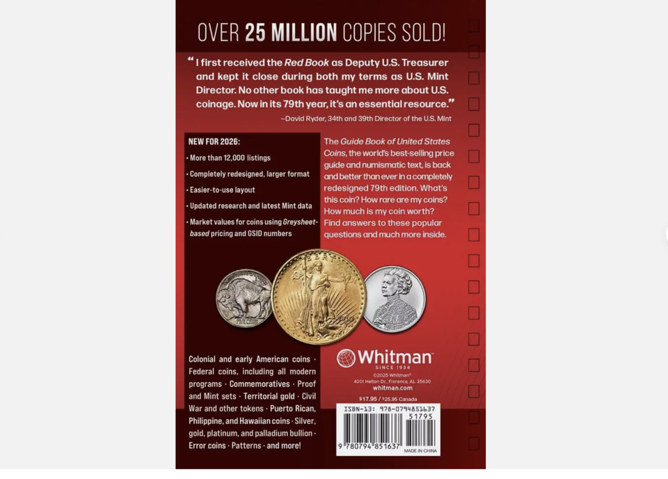 2026 Red Book Price Guide, 79th Edition, Spiral - In Stock and Shipping ...