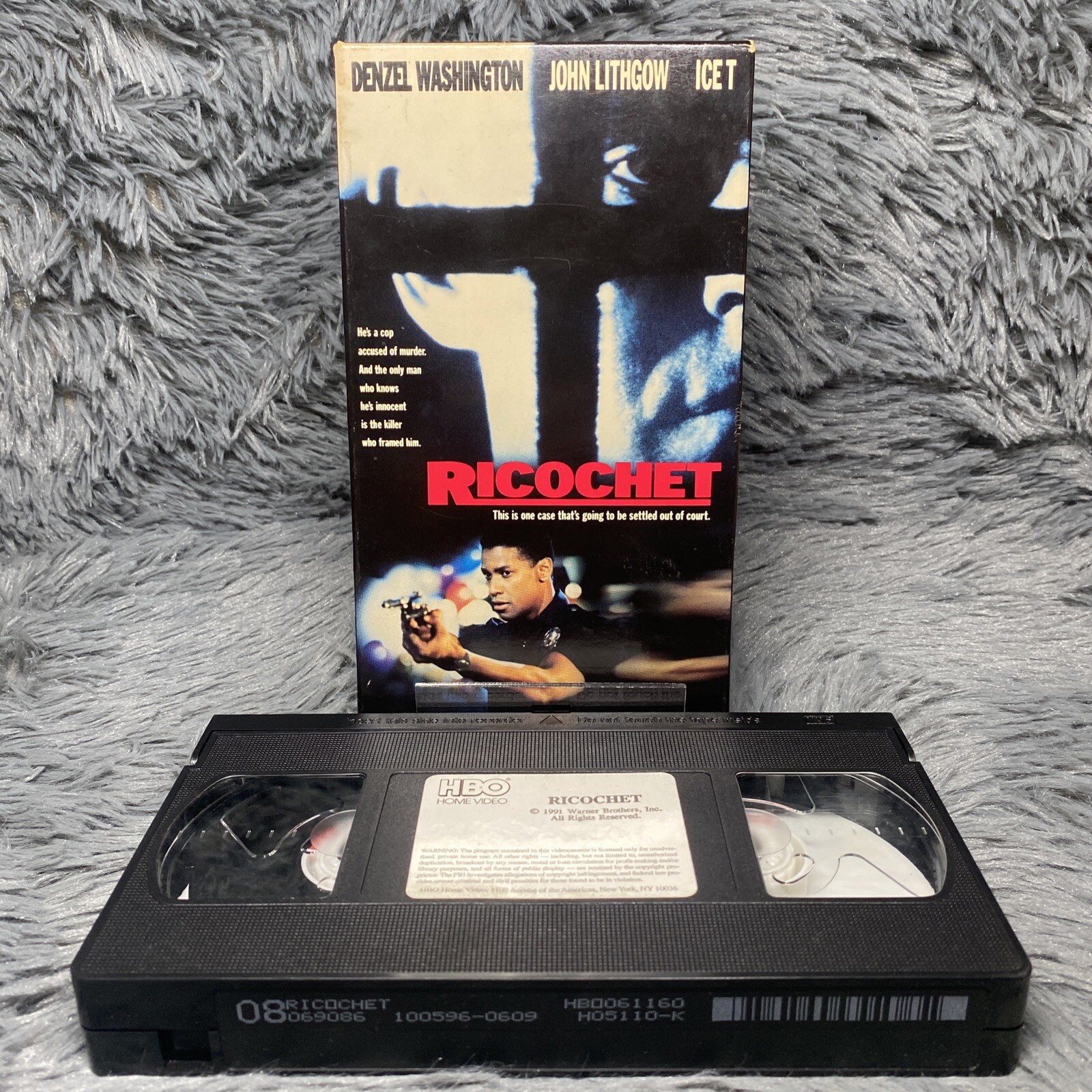 Ricochet VHS 1991 Denzel Washington John Lithgow Ice T Classic Movie ...