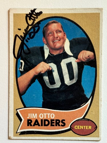 Jim Otto 1970 TOPPS #116 signed auto autograph Oakland Raiders HOF Mr ...