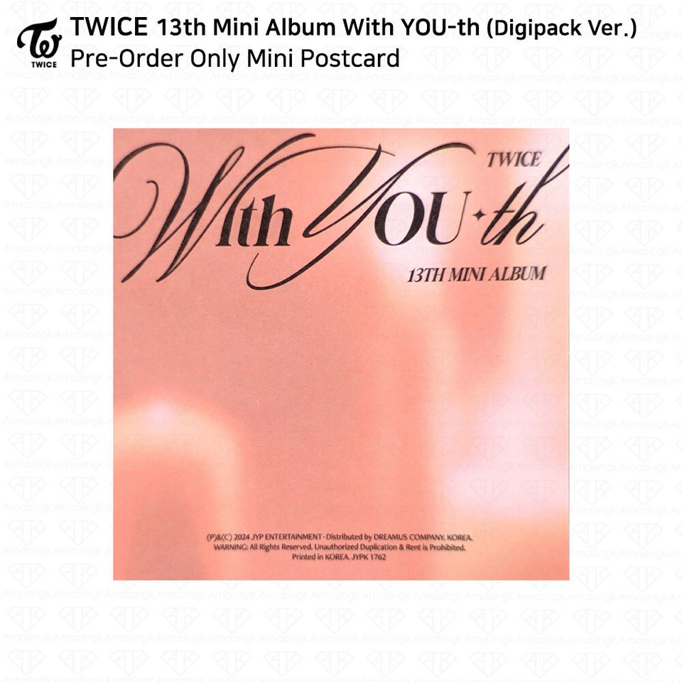 TWICE 13th Mini Album With YOU-th Youth Photocard Poster Film Sticker ...