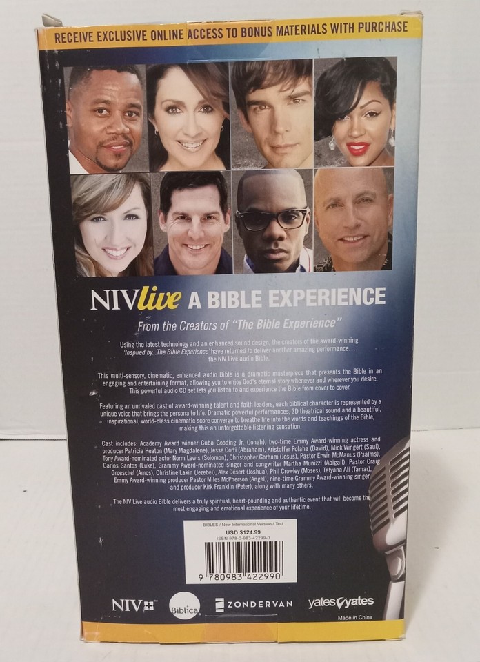 NIV Live A Bible Experience Box Set Audio Bible The Complete Bible on ...