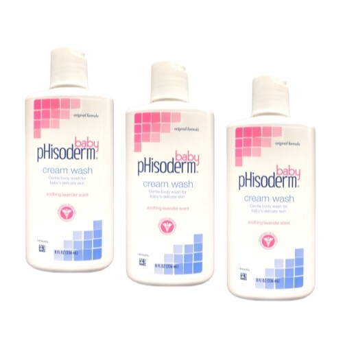 3 Pack Phisoderm Baby Tear Free Cream Wash Soothing Lavender Scent 8 Oz ...