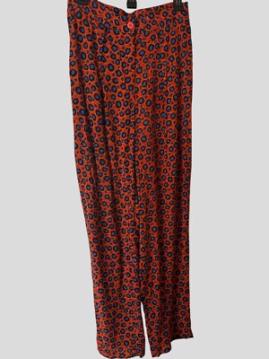 Kenar Women’s Boho Wide Leg Palazzo Pants Size 12, Orange/Blue | eBay