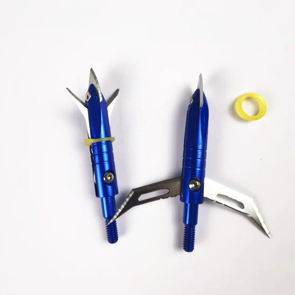 12Pcs 2 Blade 100 Grain Archery Crossbow Broadheads Arrowheads Tips for ...