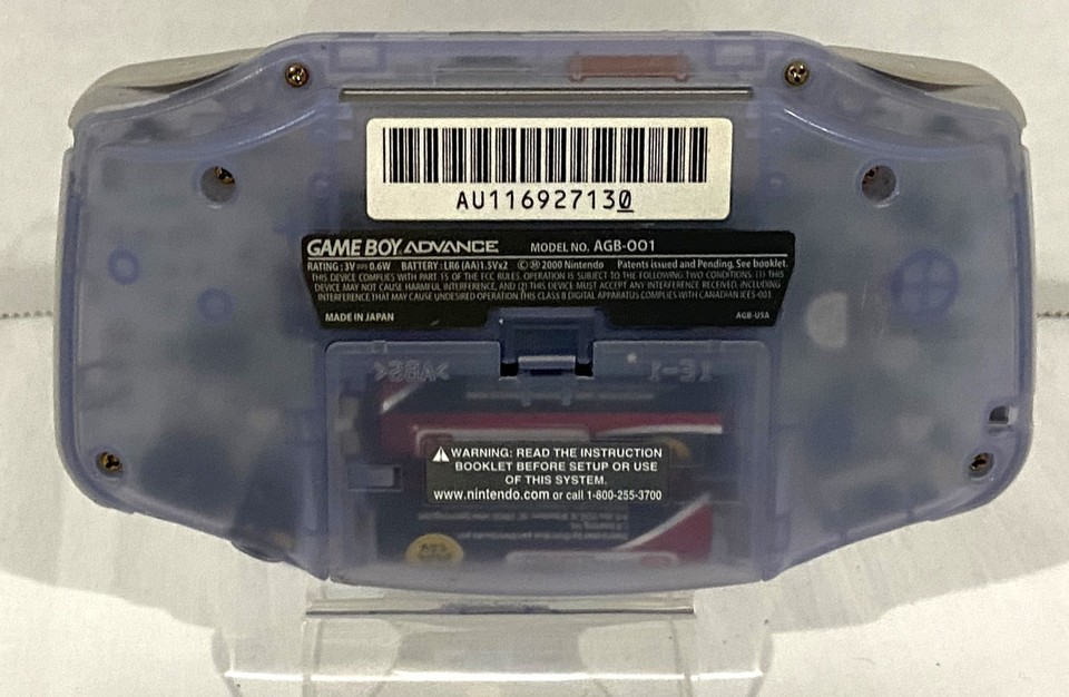 Nintendo Game Boy Advance Gaming Console - Clear Glacier | eBay