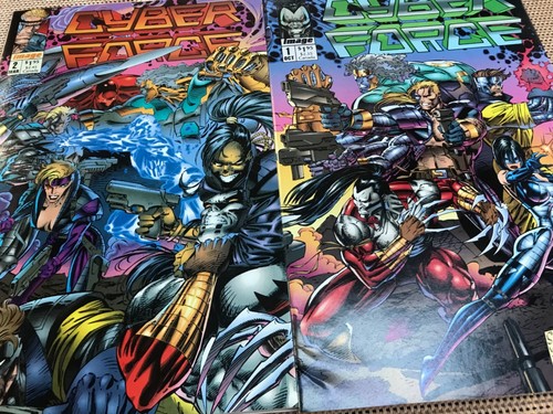 CYBERFORCE #1 & 2 lot : Image Comics 1992; Both in NM; Ripclaw, Mark ...