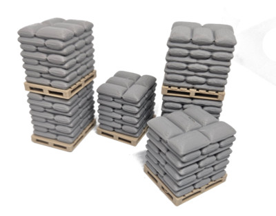 O Gauge 6 Pallets and Sacks Model Railway Scenery | eBay UK
