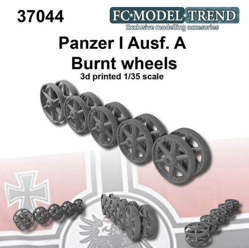 FC MODEL TREND 37044 , Panzer I Ausf A burnt wheels, 3d printed , 1/35 ...