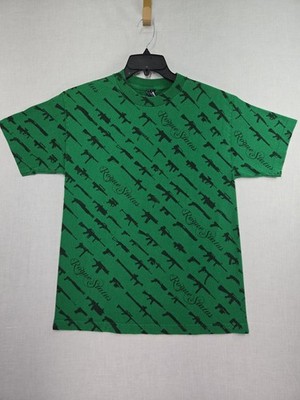 Vintage Y2K ROGUE STATUS Gun Show Shirt Mens Medium Green Skateboard ...