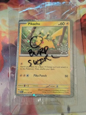 Pikachu ~Burp Swirl~ 025/165 Sealed Snowflake Stamp Cosmo Holo NM ...