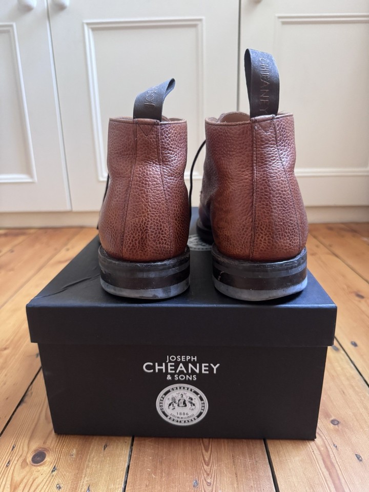 Jospeh Cheaney Jackie III R Chukka Boots - Brown Grain Leather - UK ...