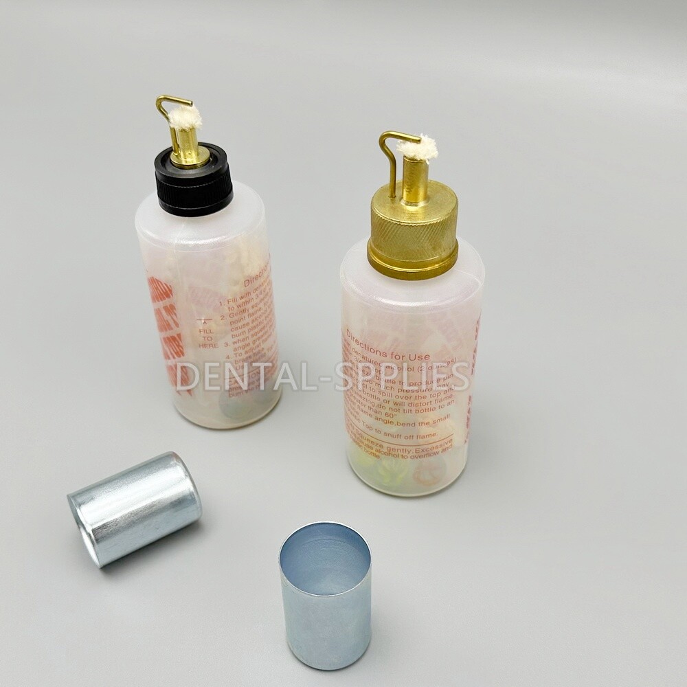 Dental Alcohol Burner Lamp Plastic Alcohol Torch Bottle Copper Plated ...