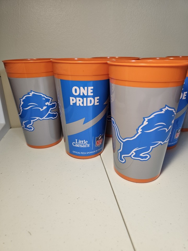 6 LITTLE CAESARS DETROIT LIONS PRIDE NFL NEW PLASTIC CUPS Sold Out ...