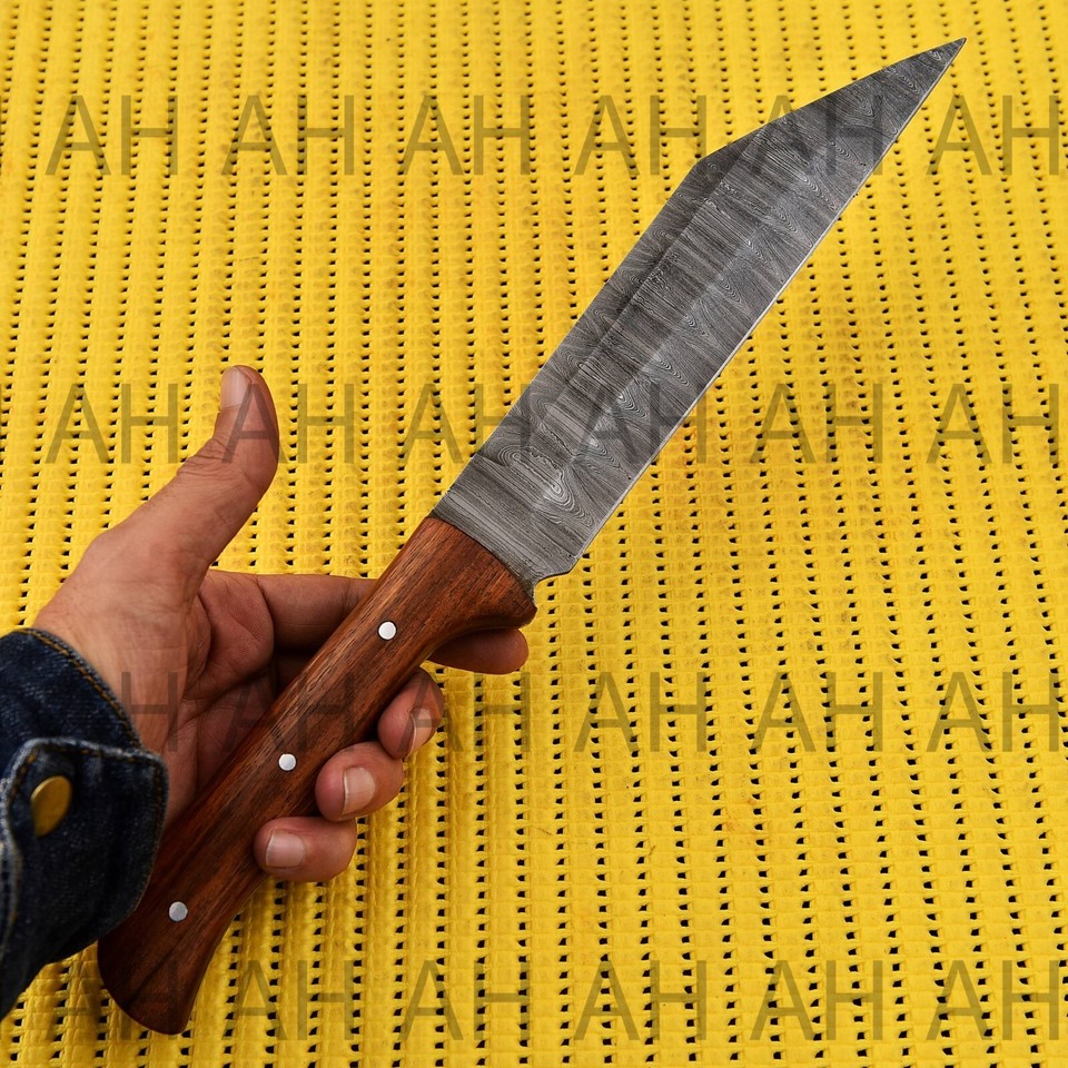 Medieval Seax Knife Custom Made Hand Forged Damascus Steel Viking Sax W ...