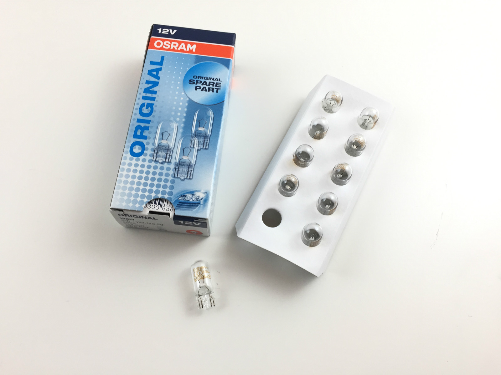 10 x Osram Lamp 12V 5W W2.1x9.5d all Glass Bulb W5W 2825 Ece R37 E1 | eBay