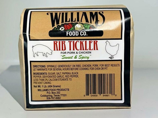 Williams Food Co. Rib Tickler for Pork & Chicken "Sweet & Spicy" 12oz ...