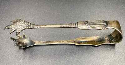 Antique sterling silver chicken foot sugar tongs stamped | eBay