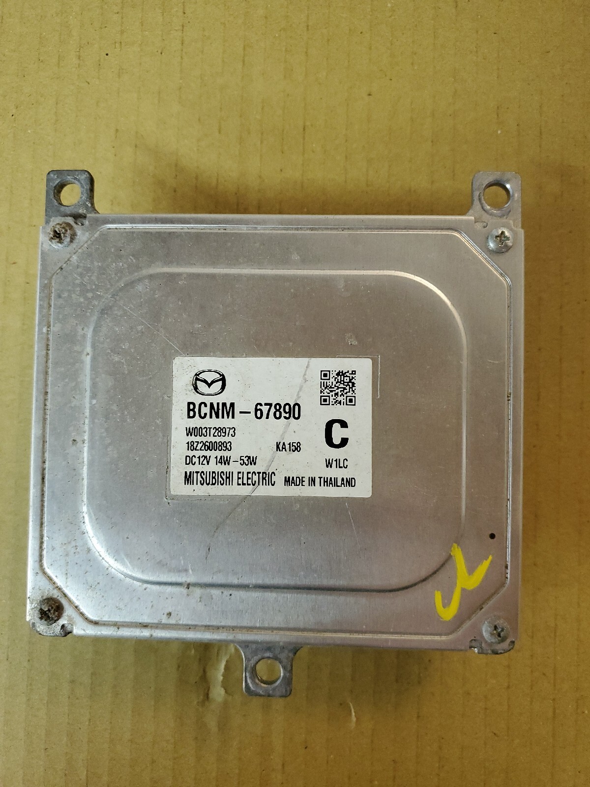 2019 Mazda 3 Headlight Ballast Bcnm-67890 Genuine OEM L156 for sale ...