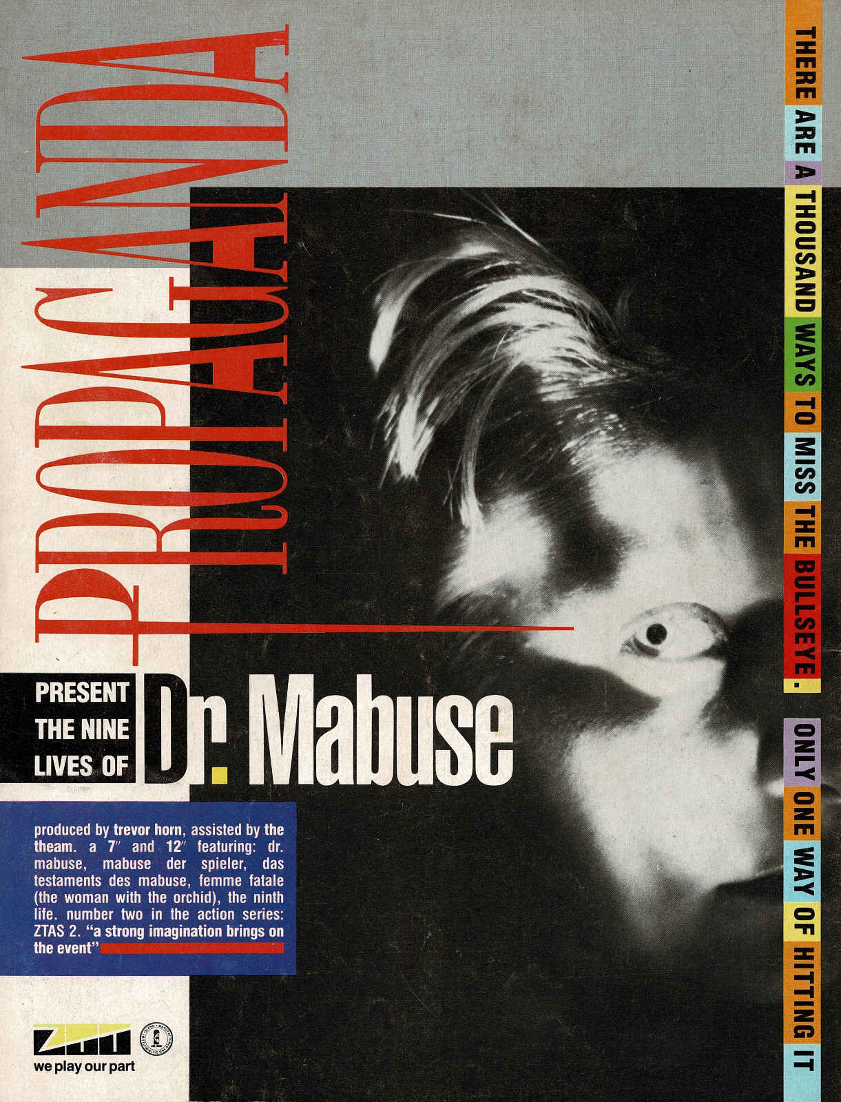 Propaganda Dr Mabuse Album Poster Trade Print Ad 1980s Original | eBay