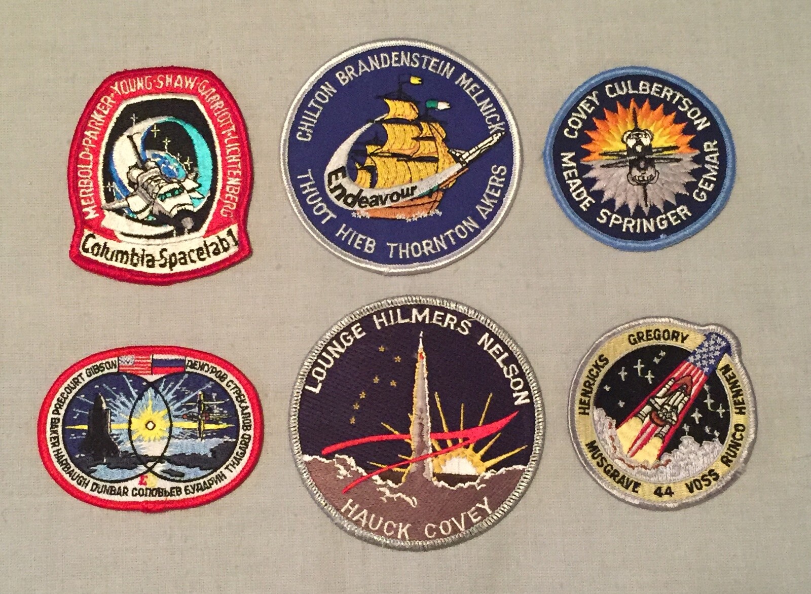 LOT of 6 NASA PATCHES Space Program & Shuttle STS Missions Spacelab ...