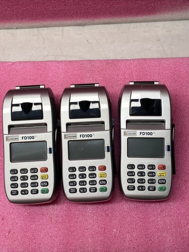 Lot Of 3 FIRST DATA FD100TI CREDIT CARD / DEBIT CARD TERMINAL NO POWER ...