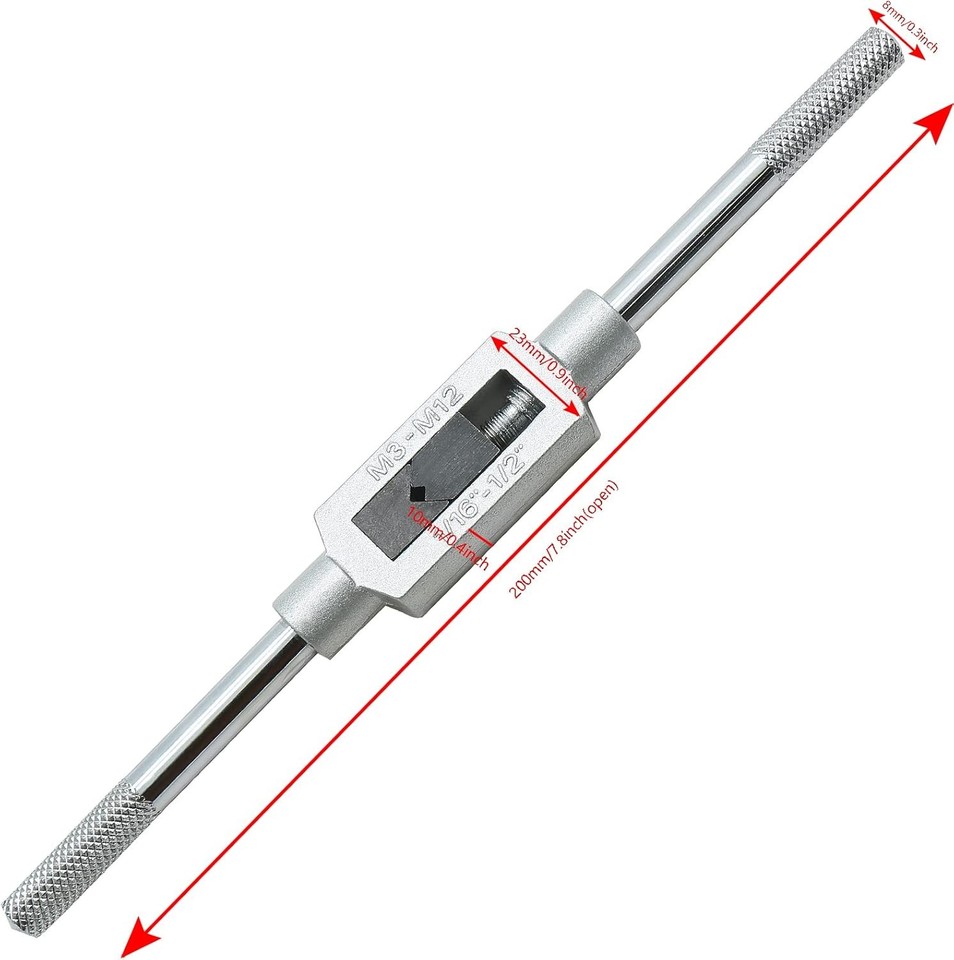 Adjustable Tap Wrench M3–M12 1/16"–1/2" Tap Handle Reamer Hand Tool | eBay
