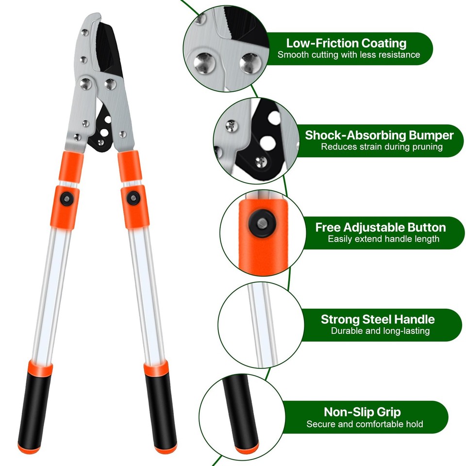 Loppers for Tree Trimming Heavy Duty, 25-37" Extendable Loppers for ...