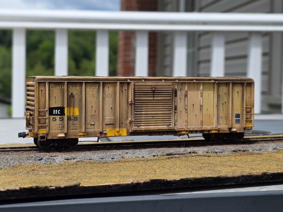 HO Scale ExactRail 50' ex BAR Boxcar "Custom Weathered" | eBay