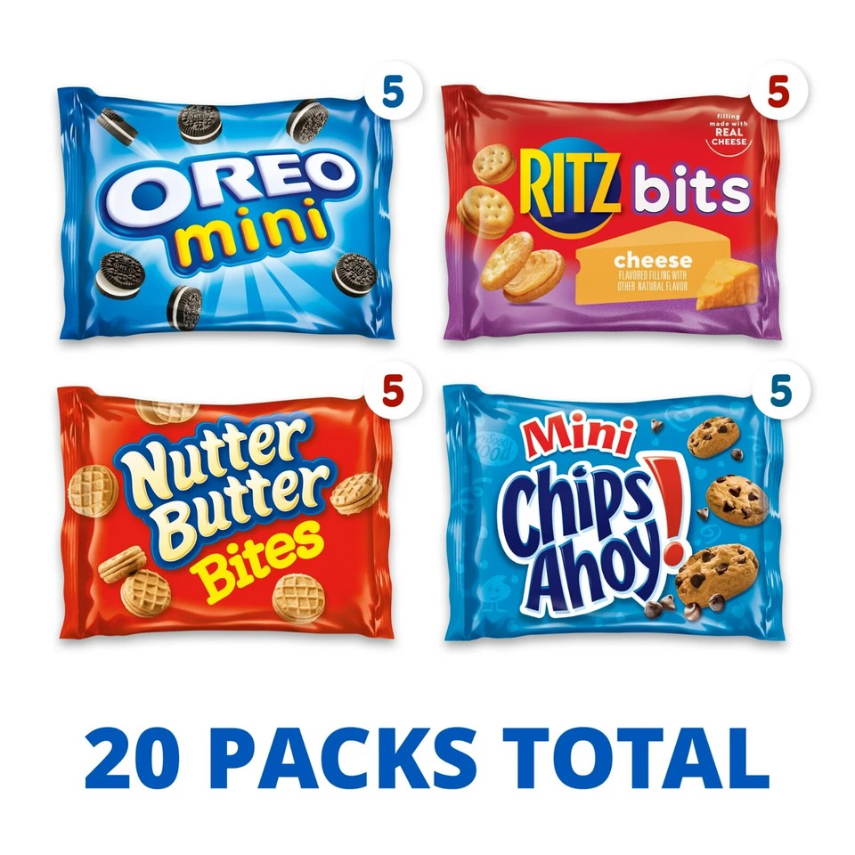 Nabisco Classic Mix Variety Pack, OREO, CHIPS AHOY!, Nutter Butter ...