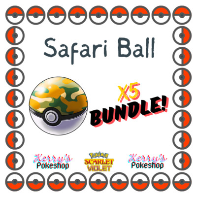 🔥Pokémon Scarlet & Violet🔥 Safari Ball x5 bundle !!🌟🌟🌟 | eBay