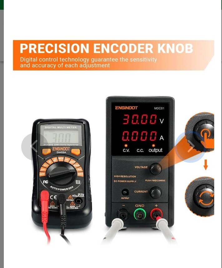 Tacklife MDC01 DC Adjustable 30V 5A Switching Variable Digital Power ...