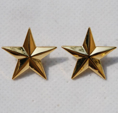 WW2 Pair US Army One Star Brigadier General Rank Insignia Badges Gold ...