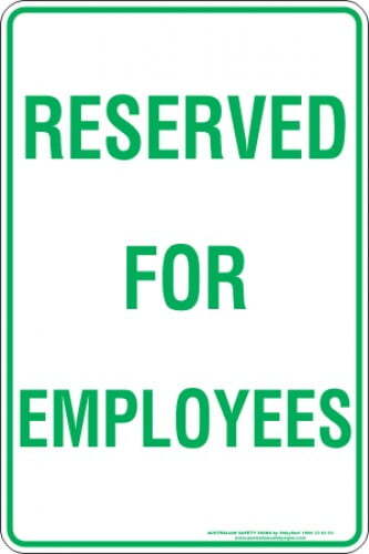 Reserved For Employees | Parking Signs | eBay Australia