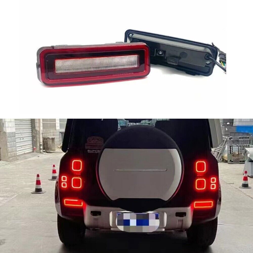2Pcs Fit for Defender 90 110 130 2020-2024 LED Rear Bumper Reflector ...