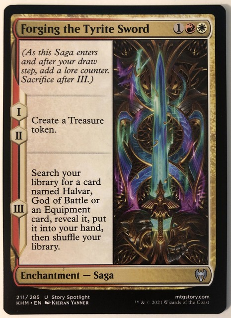 MTG Forging the Tyrite Sword Kaldheim 211/285 Regular Uncommon for sale ...