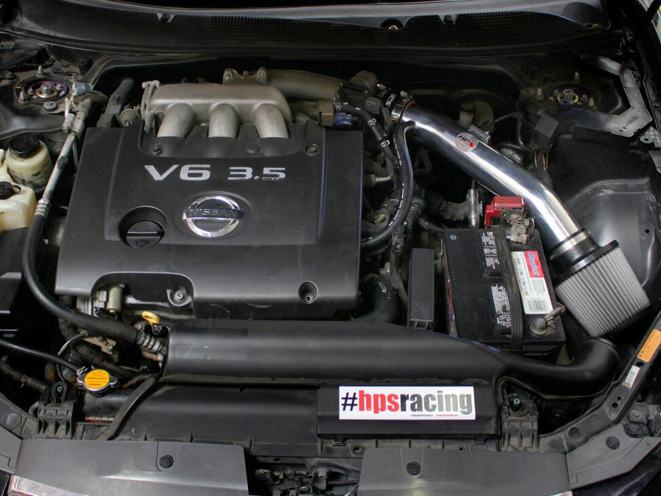 HPS Shortram Air Intake Kit for Nissan 04-08 Maxima 3.5L V6 BLACK 05 06 ...