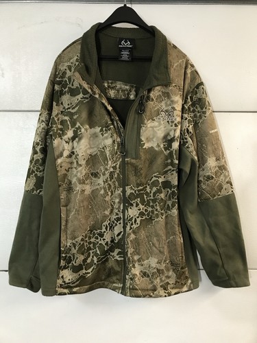 Realtree Jacket Mens 2XL Hybrid WaveX Techshell Full Zip Camo Scent ...