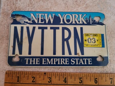 2003 T Train New York Motorcycle License Plate Second Avenue City ...