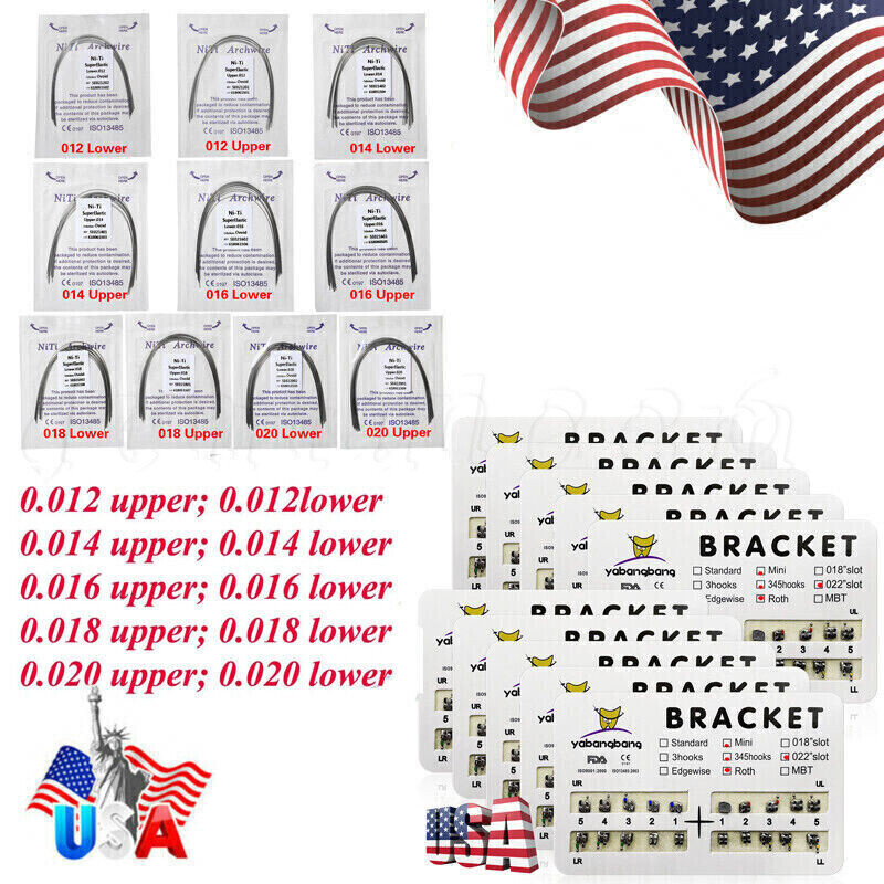Dental Orthodontic Mini/Standard Bracket Braces / Elastic Niti Arch ...