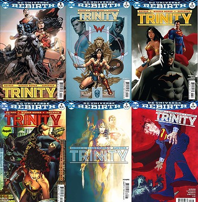 TRINITY #1 2 3 4 5 6 variant 1st print set DC REBIRTH 2017 WONDER WOMAN ...