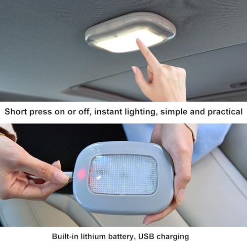 Magnetic Dome Light, Energy-Saving USB Rechargeable Automotive Interior ...
