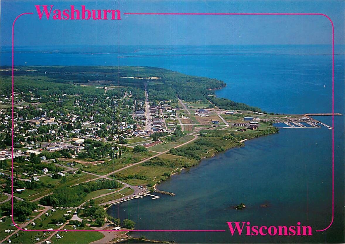 Postcard Aerial View of Washburn, Wisconsin | eBay