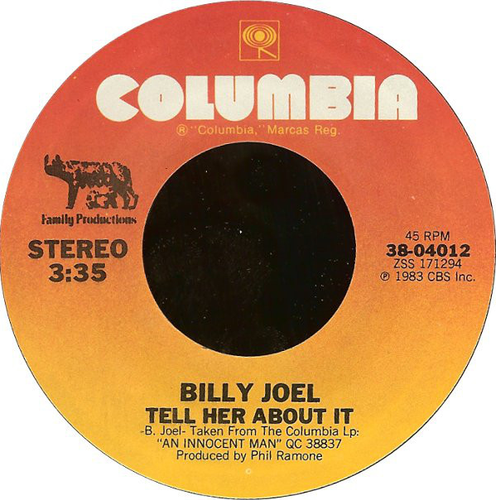 Billy Joel – Tell Her About It 45 RPM RECORD ROCK | eBay