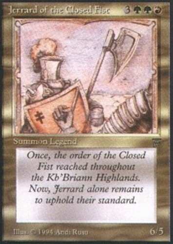 Jerrard of the Closed Fist Magic mtg Light Play, English Legends x1 | eBay