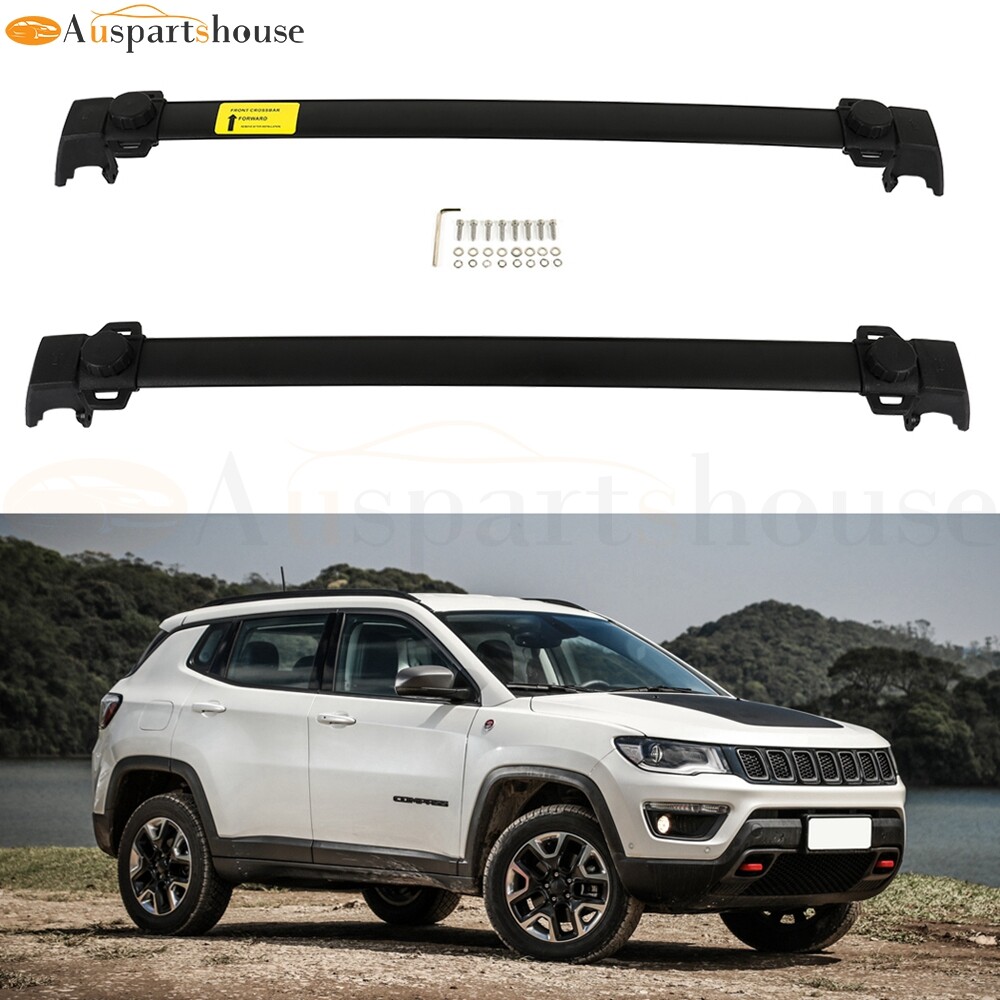 For 2013-2015 Jeep Compass Roof Rack Cross Bars Heavy Duty Carrier ...