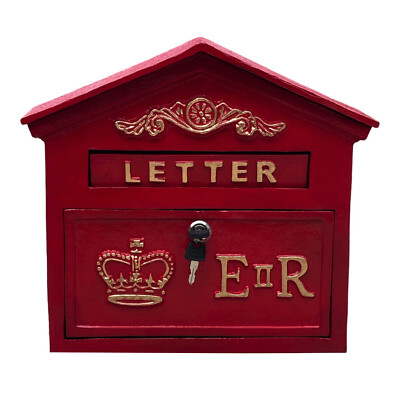 English ER II Mailbox in Red Cast Iron - Wall Mount or Standing | eBay