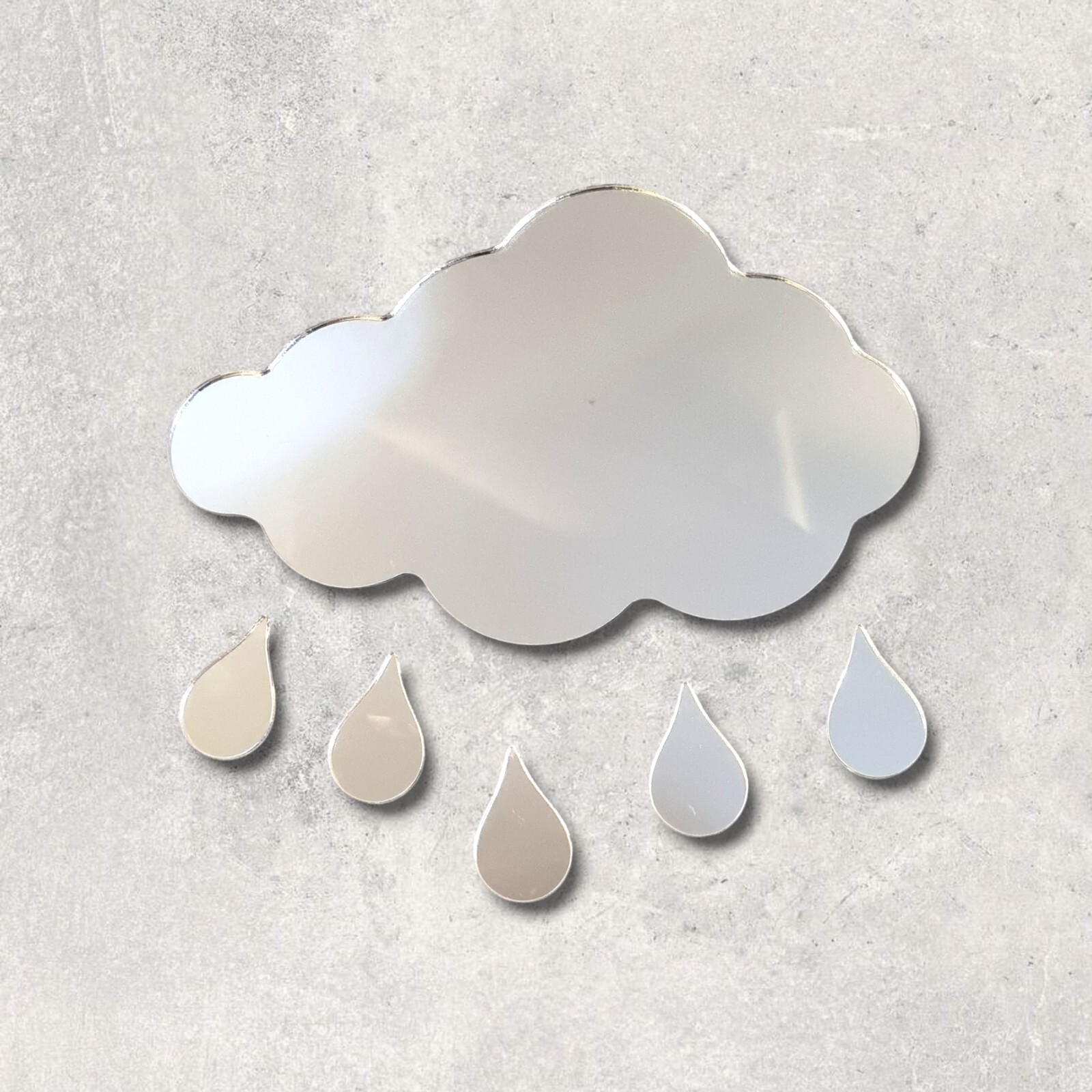 Cloud and Raindrops Shaped Acrylic Mirrors - Various Sizes | eBay