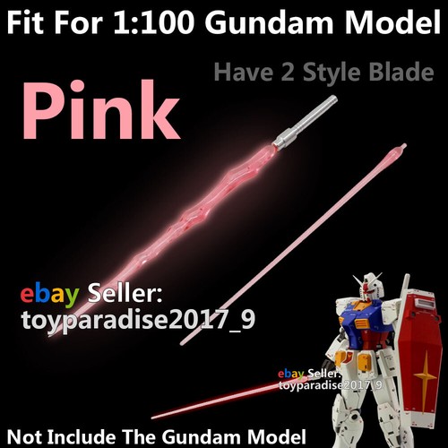 Led Beam Saber Lightsaber Sword Blade Fit 1/100 MG RE Gundam Model Pink ...