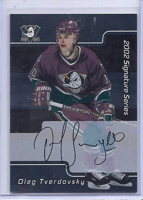 2001-02 BE A PLAYER SIGNATURE SERIES OLEG TVERDOVSKY AUTOGRAPH AUTO 148 ...
